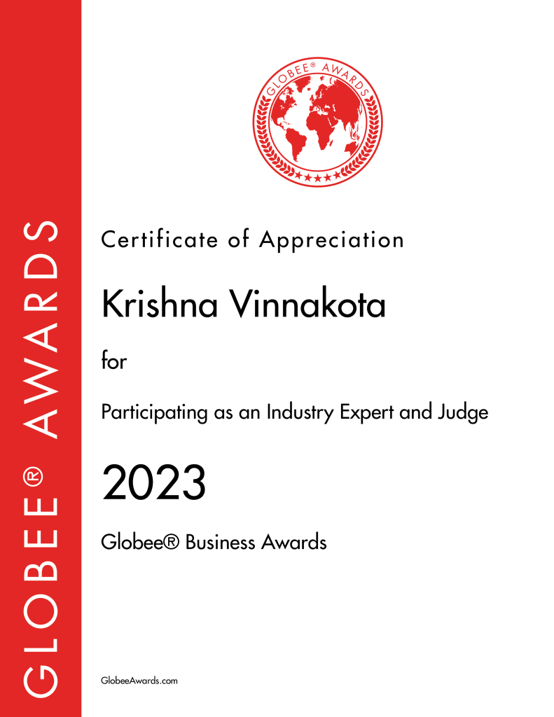 Krishna Vinnakota - Globee® Business Awards